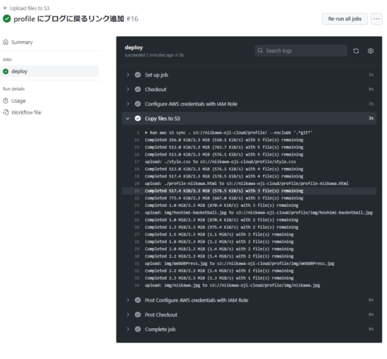 GitHub Actions を使ってS3 に自動デプロイ | Oji-Cloud